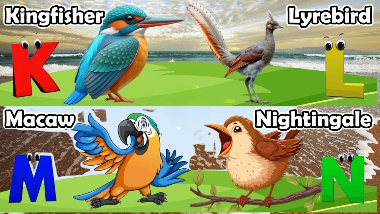 Birds Alphabet Song for Kids | Birds ABC Song | Phonics for Kids | Baby ...