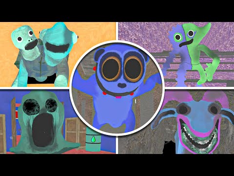 Garten of Banban 0,1,2,3,4,6,7,8 - All Chase Scenes in BRIGHT Mode From Every Game