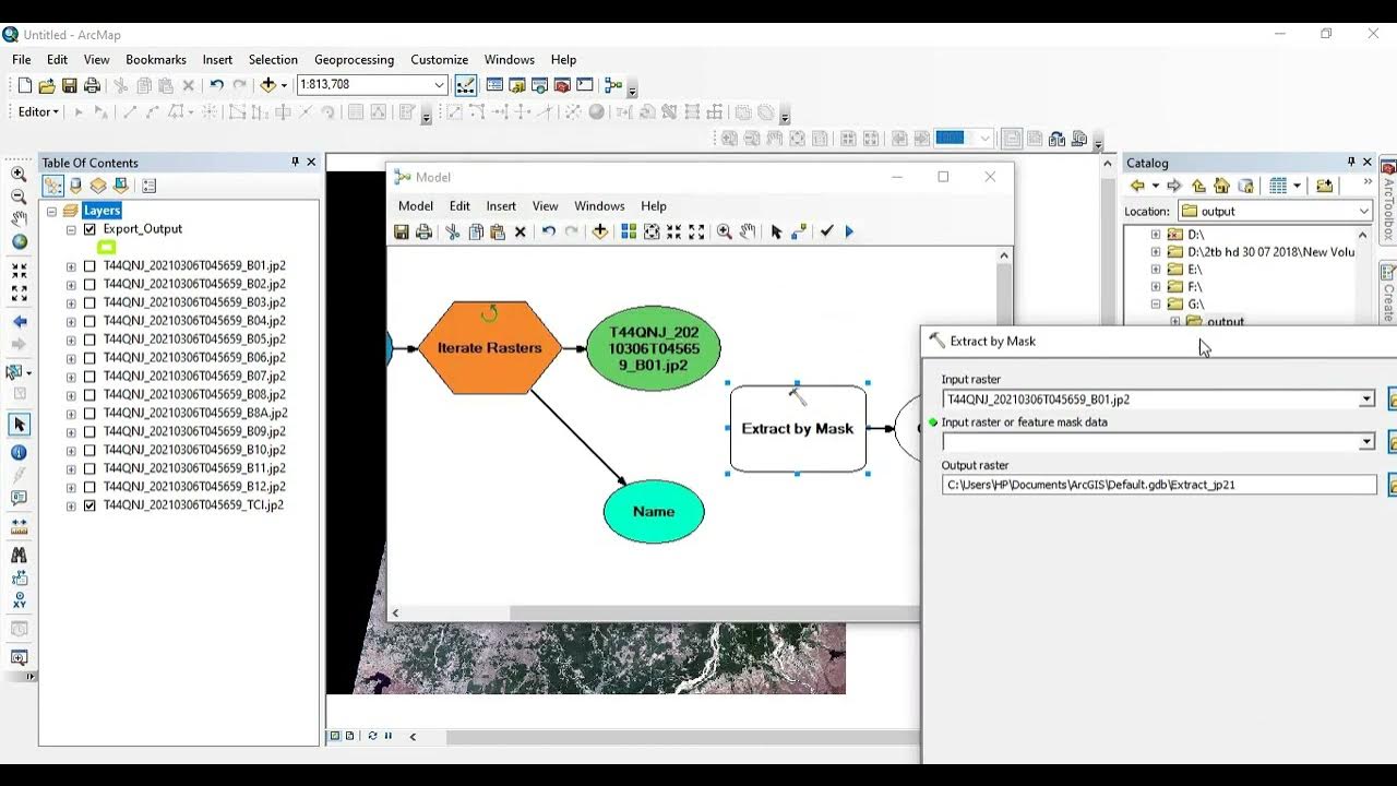 Clip Multiple Rasters In A Folder With A Polygon In One Go In Arcgis Youtube