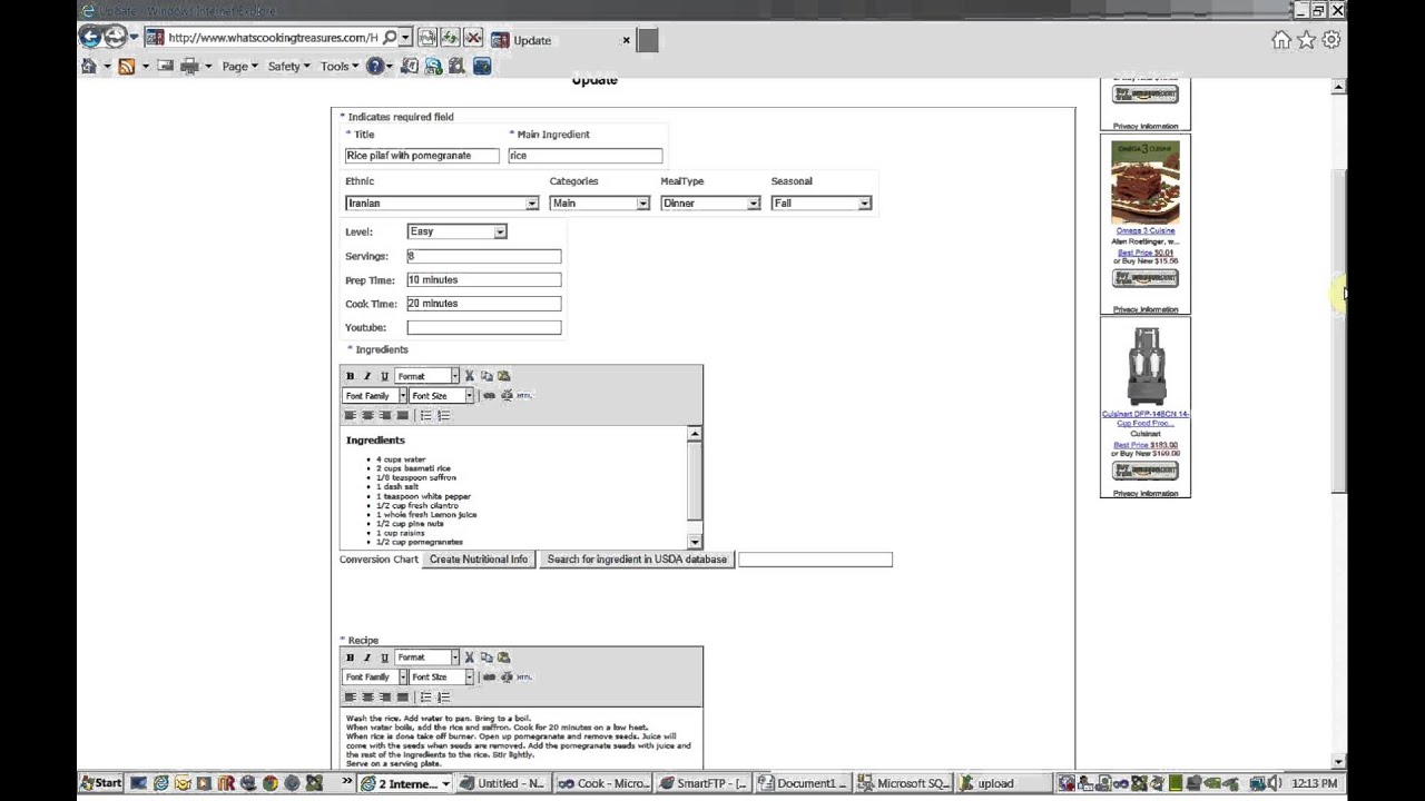 How to update a recipe - YouTube