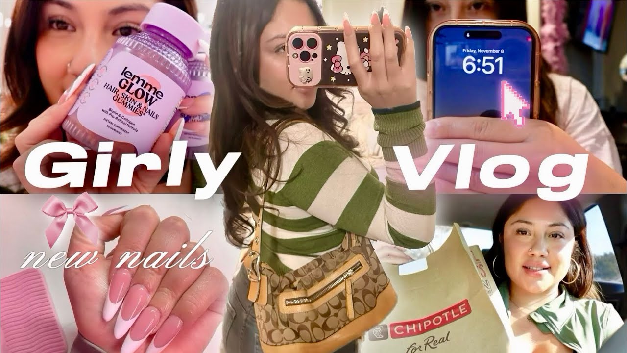 A day in the life NEW NAILS + TARGET SHOPPING + CHIPOTLE YAP SESSION ...