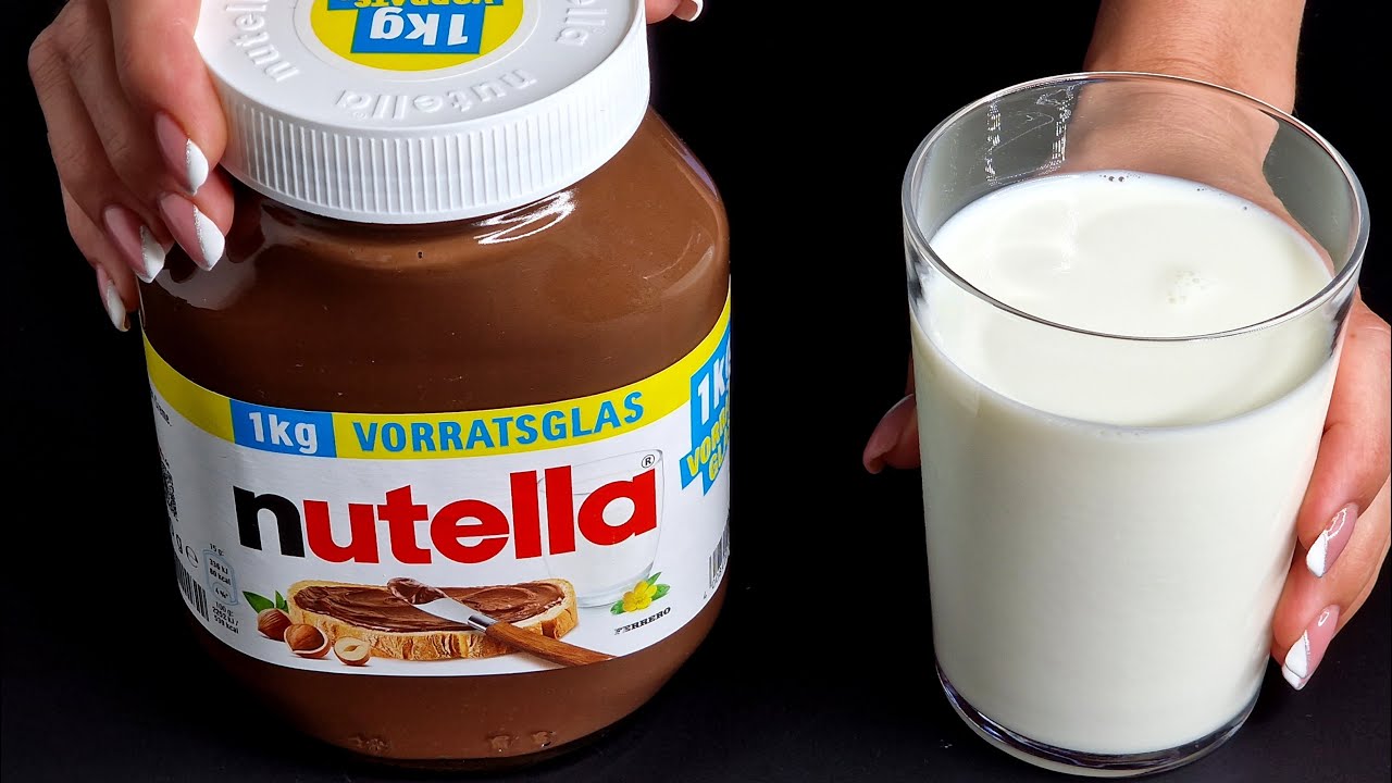 Hast Du Milch und Nutella? Mach ein leckeres, köstliches Dessert! Nur 5 ...
