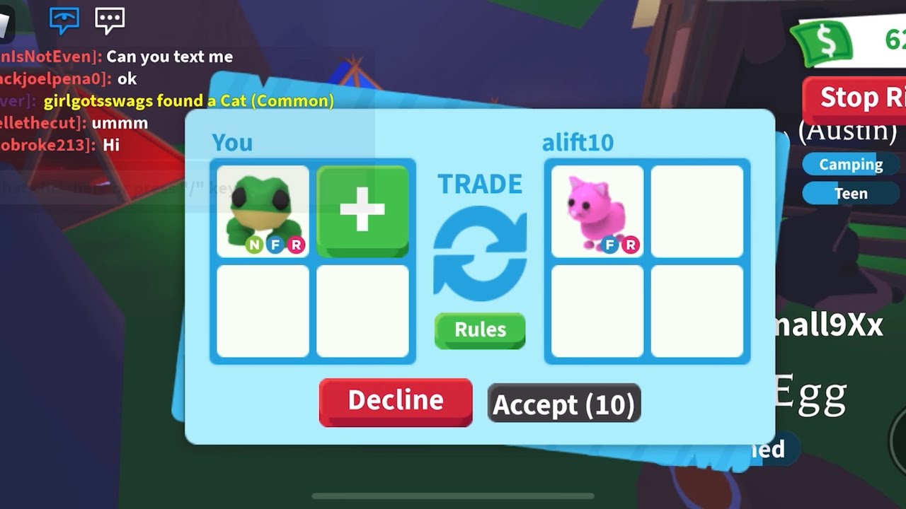 ROBLOX ADOPT ME: WHAT CAN I GET FOR NEON FLY RIDE FROG *CRAZY OFFERS ...