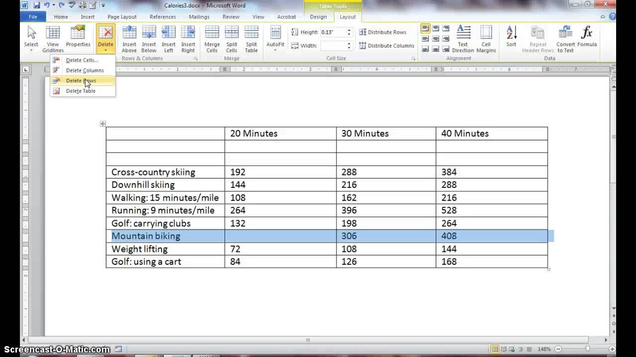 Lesson 15.3: Deleting Rows and Columns - YouTube