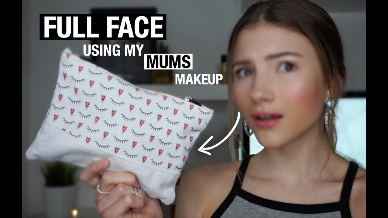 FULL FACE USING ONLY MY MUM'S MAKEUP! | heyitshope - YouTube
