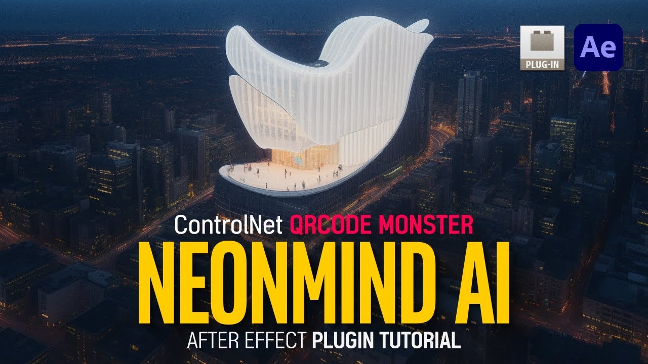 After Effects AEJuice Plugin Neonmind AI ControlNet QR Code Monster Tutorial - YouTube