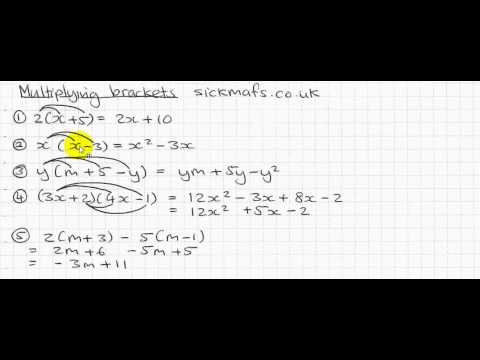 GCSE Maths: Multiplying (expanding) brackets by sickmafs.co.uk - YouTube
