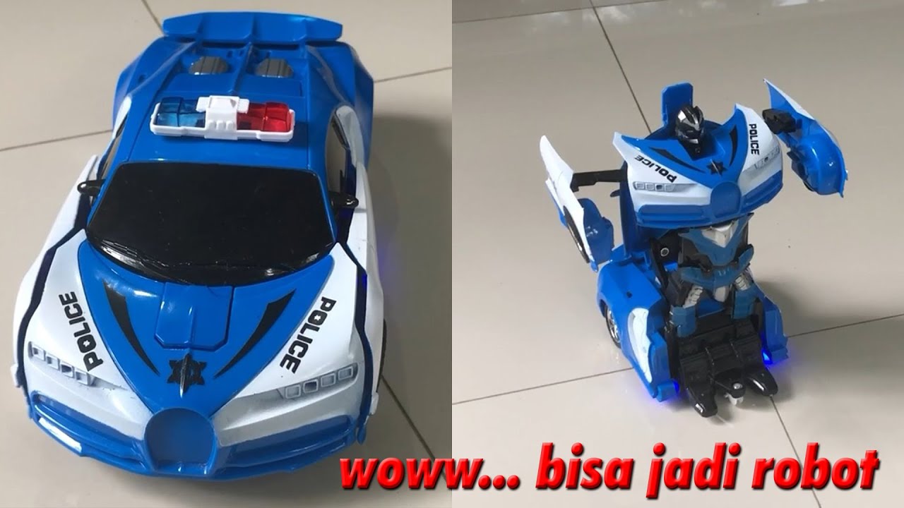 Mainan Mobil Polisi Keren Bisa Jadi Robot - YouTube