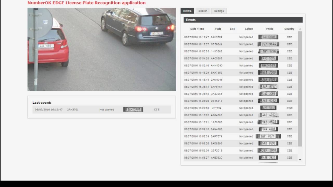 Czech NumberOK AXIS LPR Camera LIVE ! - YouTube