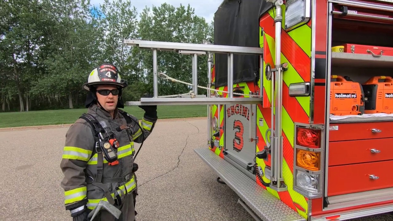Ground Ladder - Single FF deploy to roof - YouTube