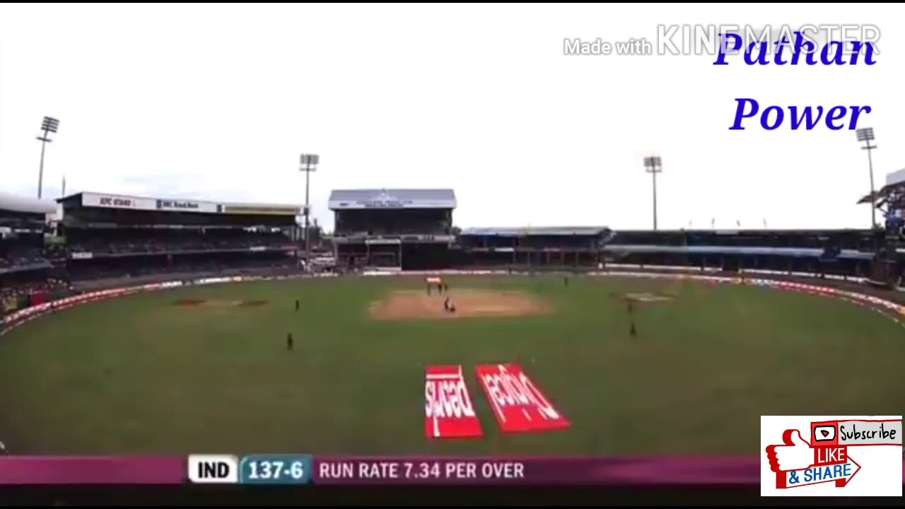 Yusuf Pathan huge hit for six!! # Pathan Power - YouTube