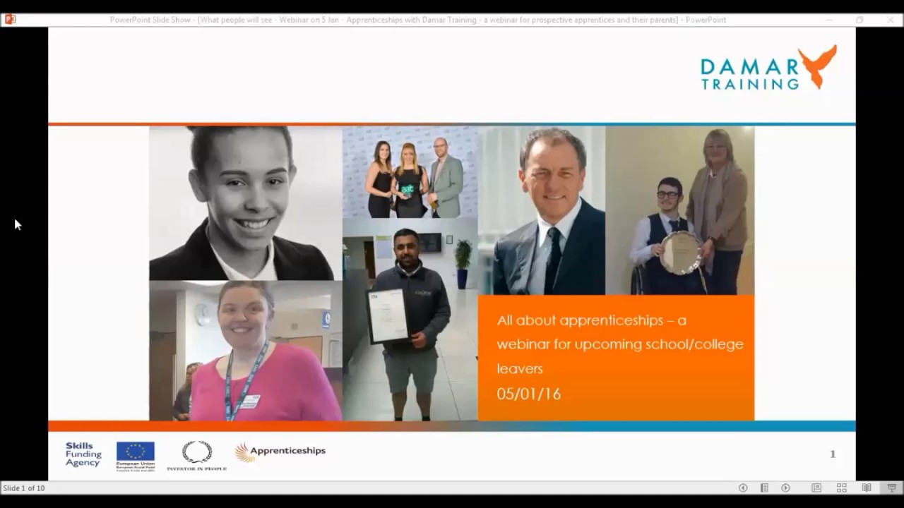 Damar's webinar on apprenticeships for school and college leavers (05 ...