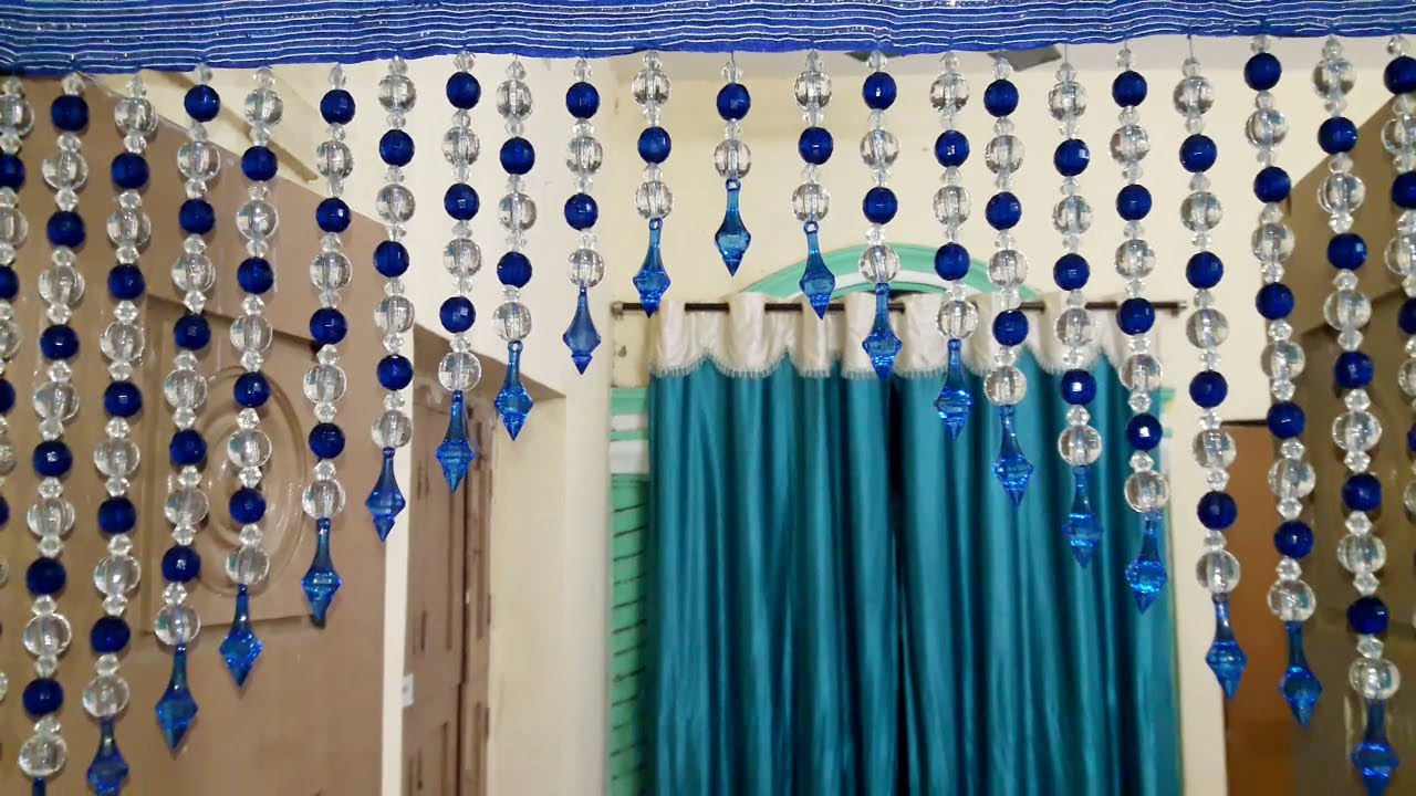 How To Make a Wall Hanging/Door Hanging Crystal Beads Toran Easy ...