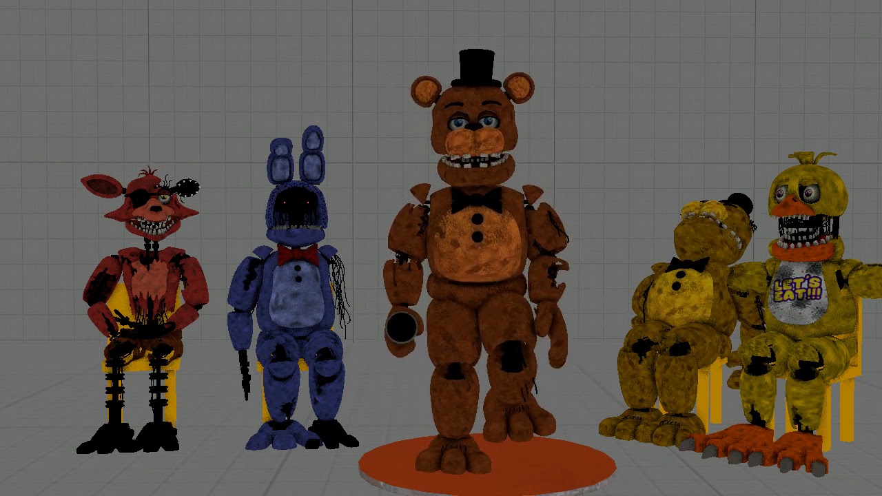 fnaf walking animation test (Withered Freddy) - YouTube