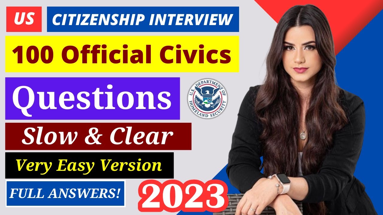 2023 (Full Answers) USCIS Official 100 Civics Questions & Answers for ...