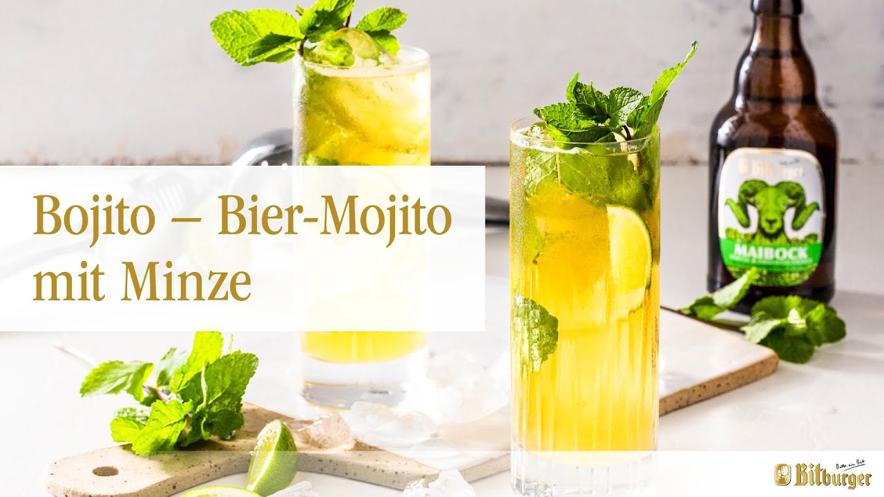 Bitburger Festtagsrezepte: Bojito - Bier-Mojito mit Minze - YouTube