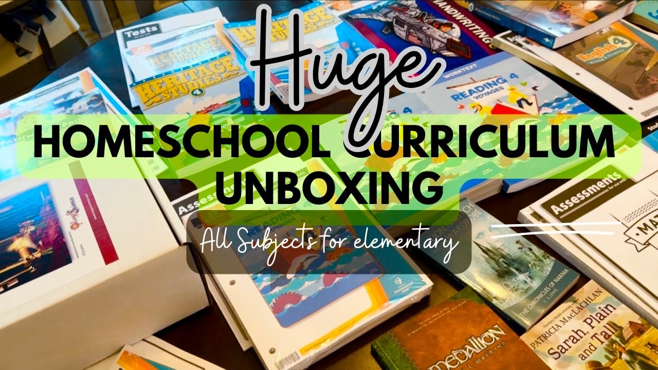 *HUGE* HOMESCHOOL CURRICULUM UNBOXING | ALL SUBJECTS ELEMENTARY ...