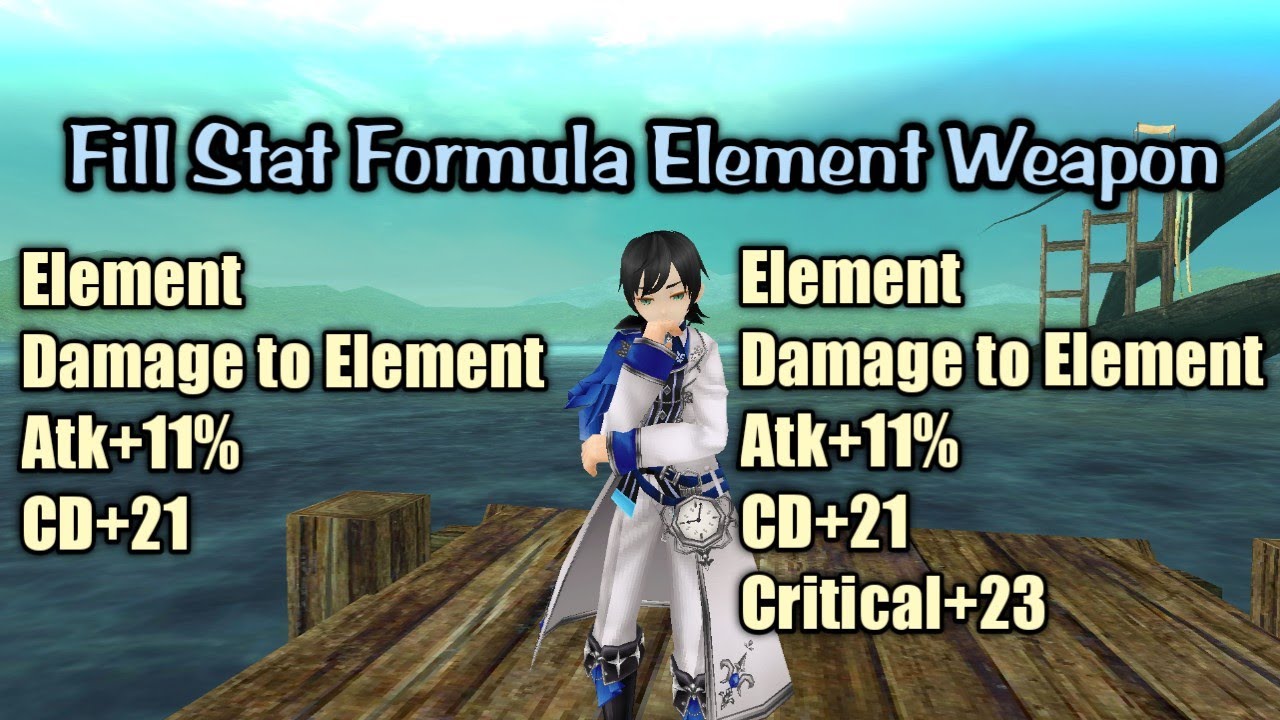 Fill Stat Formula - 2 Type of Stat Formula Element Weapon (Toram Online ...