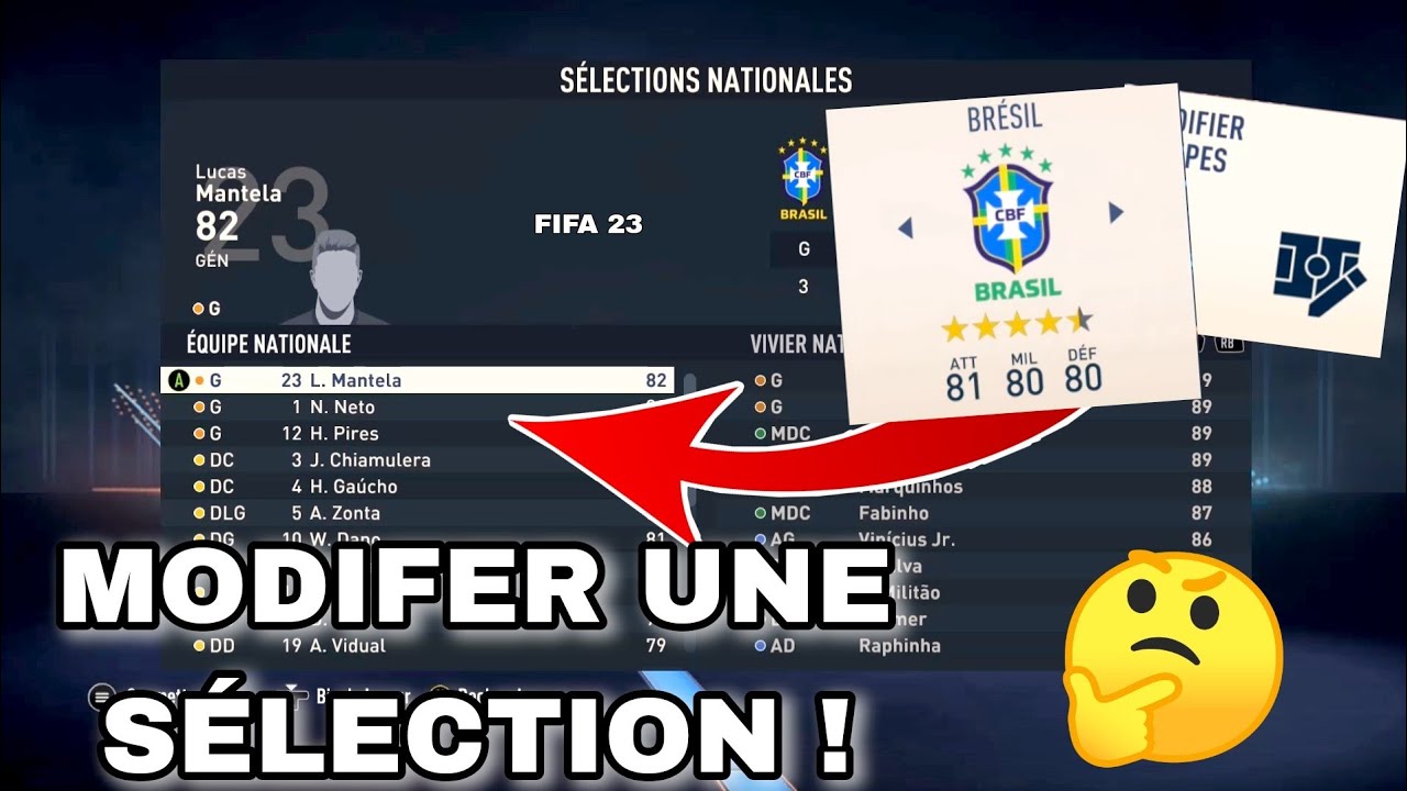 [ TUTO ] Comment Modifier Les Joueurs d'une Sélection ? 😮 FIFA 23 - YouTube