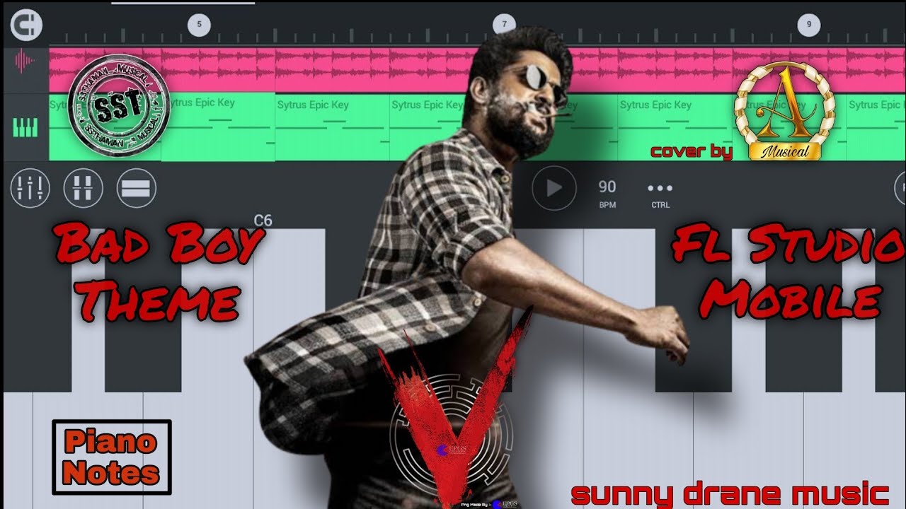 #V Movie Nani Bad Boy Theme in FL studio mobile | #Thaman | #Nani ...