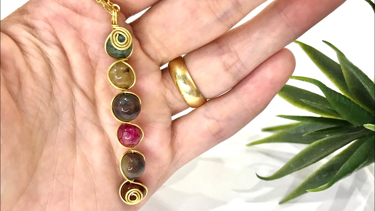 Simple & Easy Handmade Accessories Ideas DIY - Agate Necklace Using ...