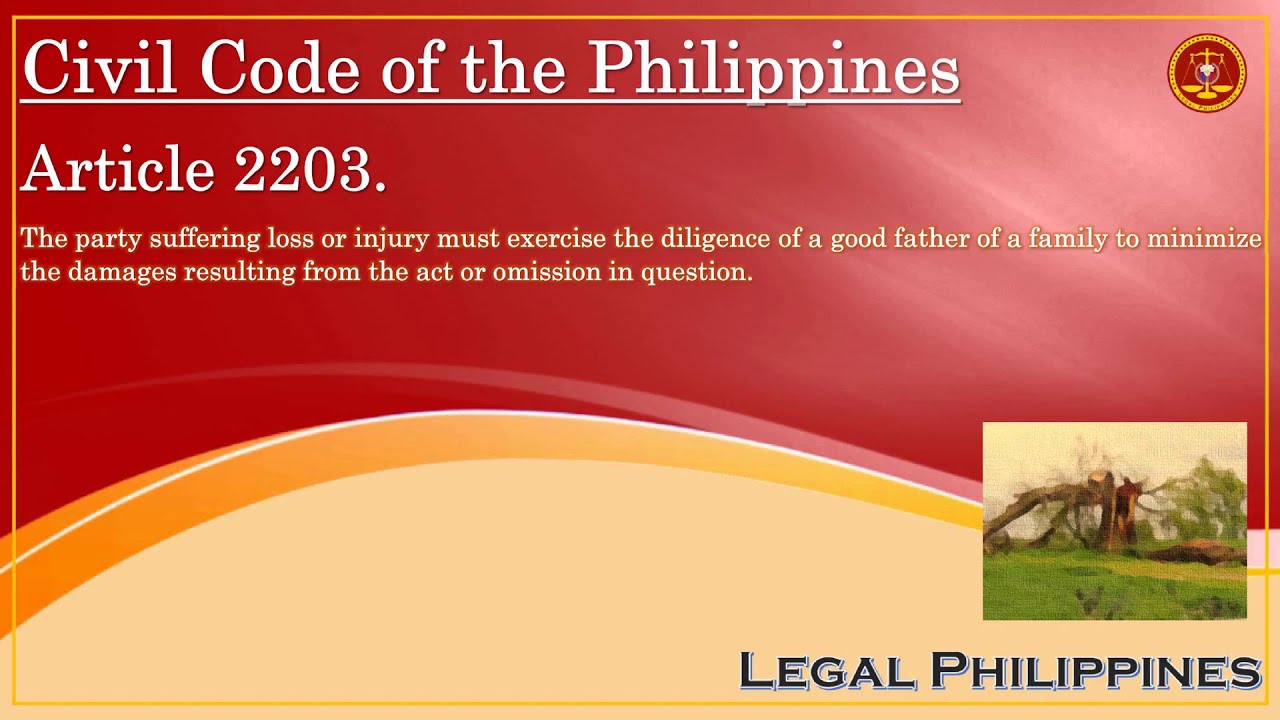 Civil Code of the Philippines, Article 2203 - YouTube