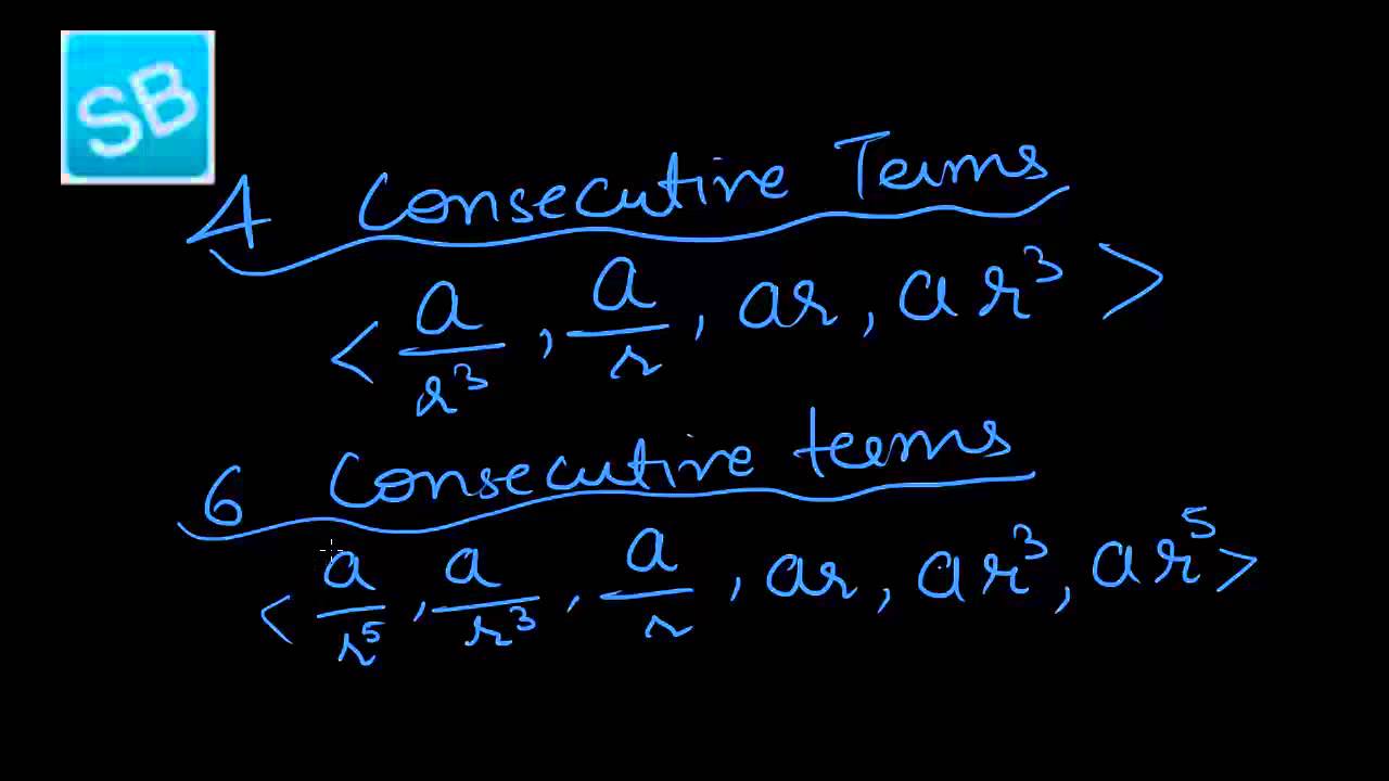 10 Consecutive terms of a Geometric Series - YouTube