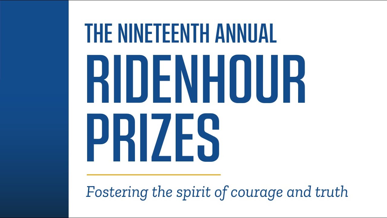 The Nineteenth Annual Ridenhour Prizes Conversation with Dr. Rick ...