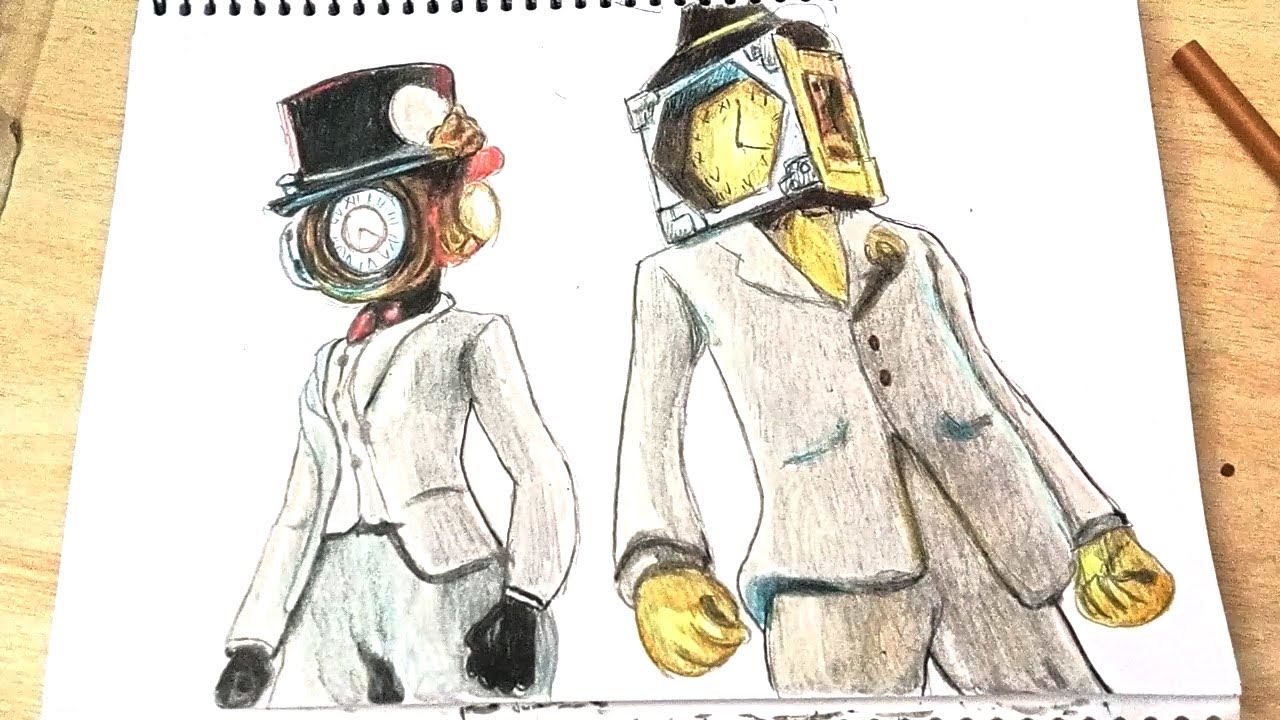 Drawing Elite clockman and Clock woman: Skibidi Toilet Multiverse - YouTube
