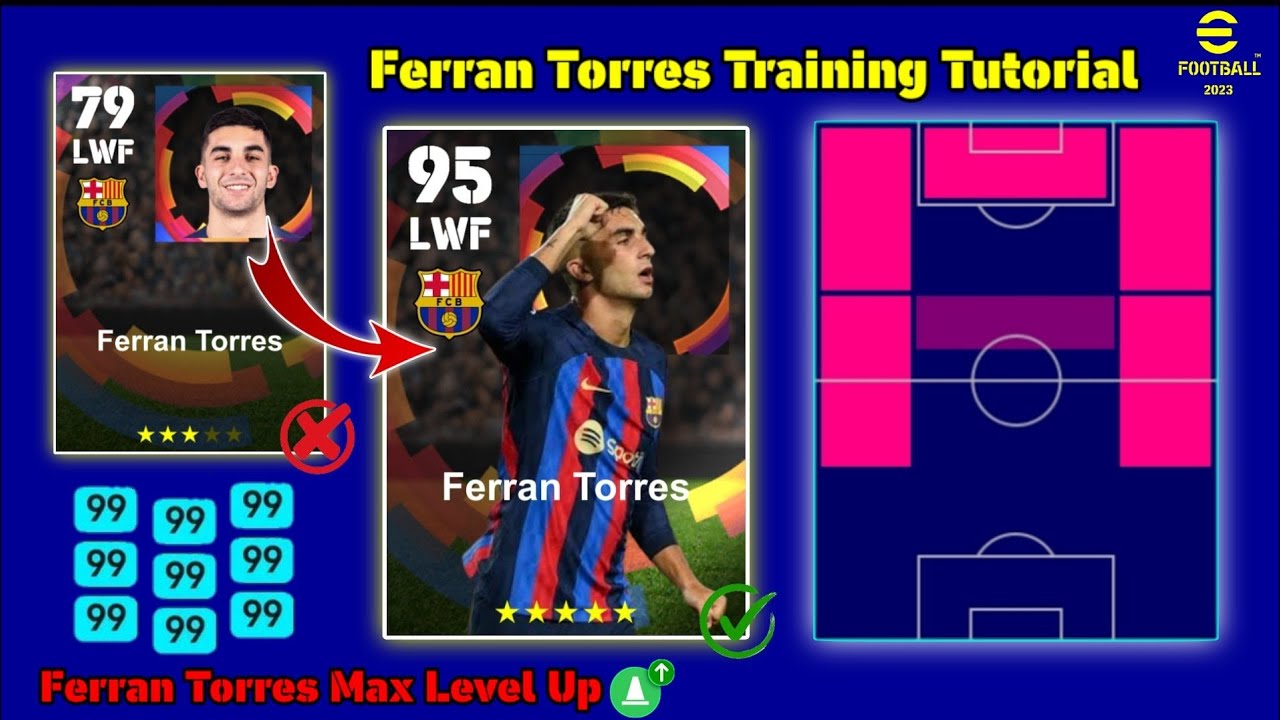 Ferran Torres Training Max Level Up || eFootball 2023 Mobile - YouTube