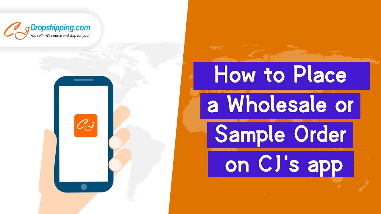 How to Place a Wholesale or Sample Order on CJ's app - YouTube