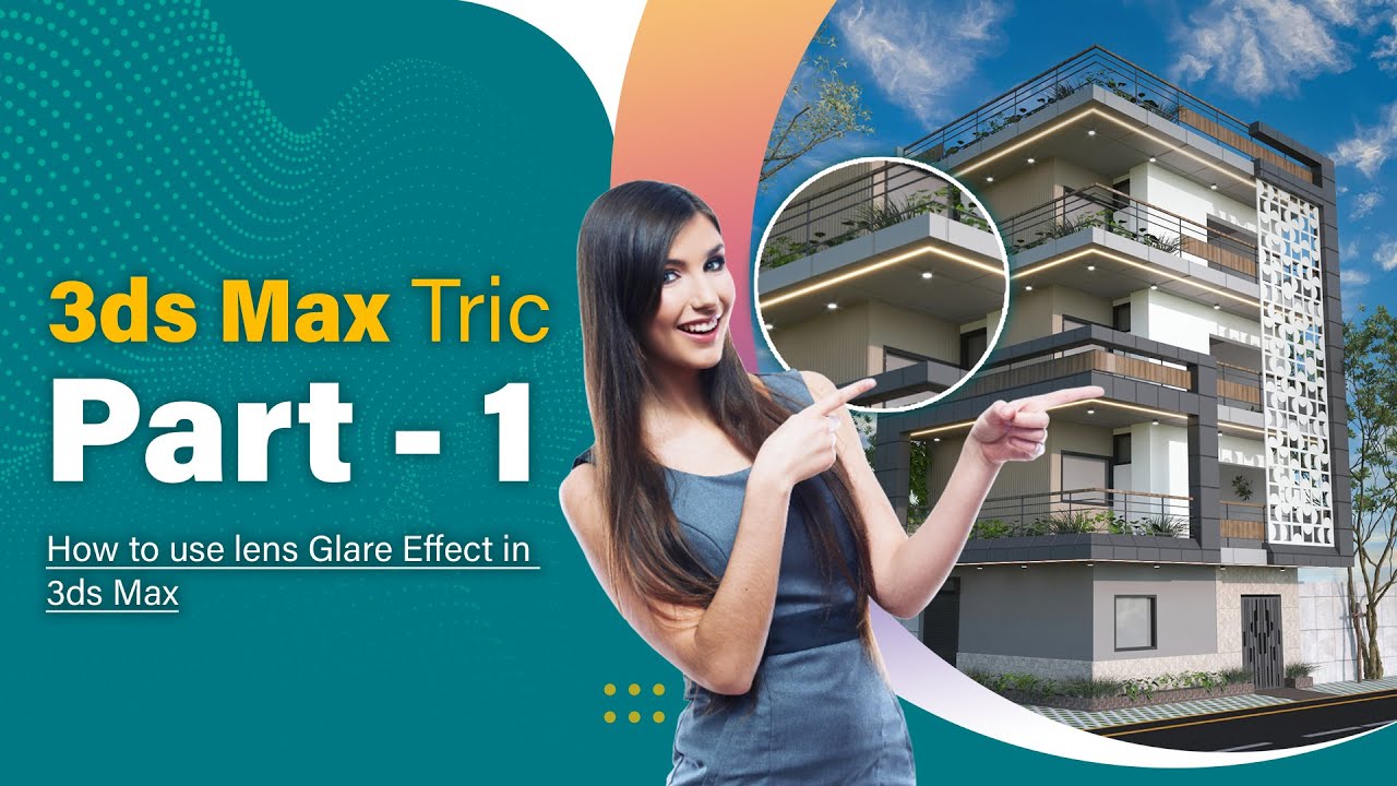 How to use lens glare effect in 3DX Max - YouTube