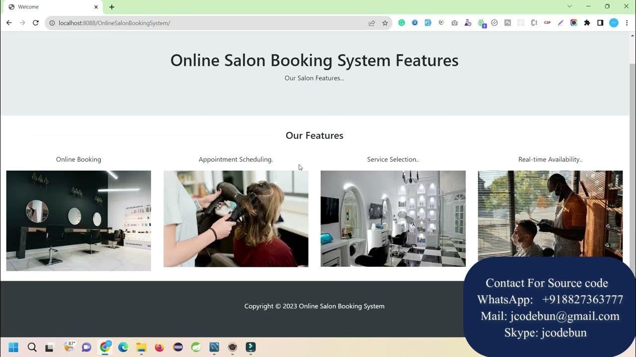 Salon Booking Project In Spring Boot And Hibernate With Source Code Youtube
