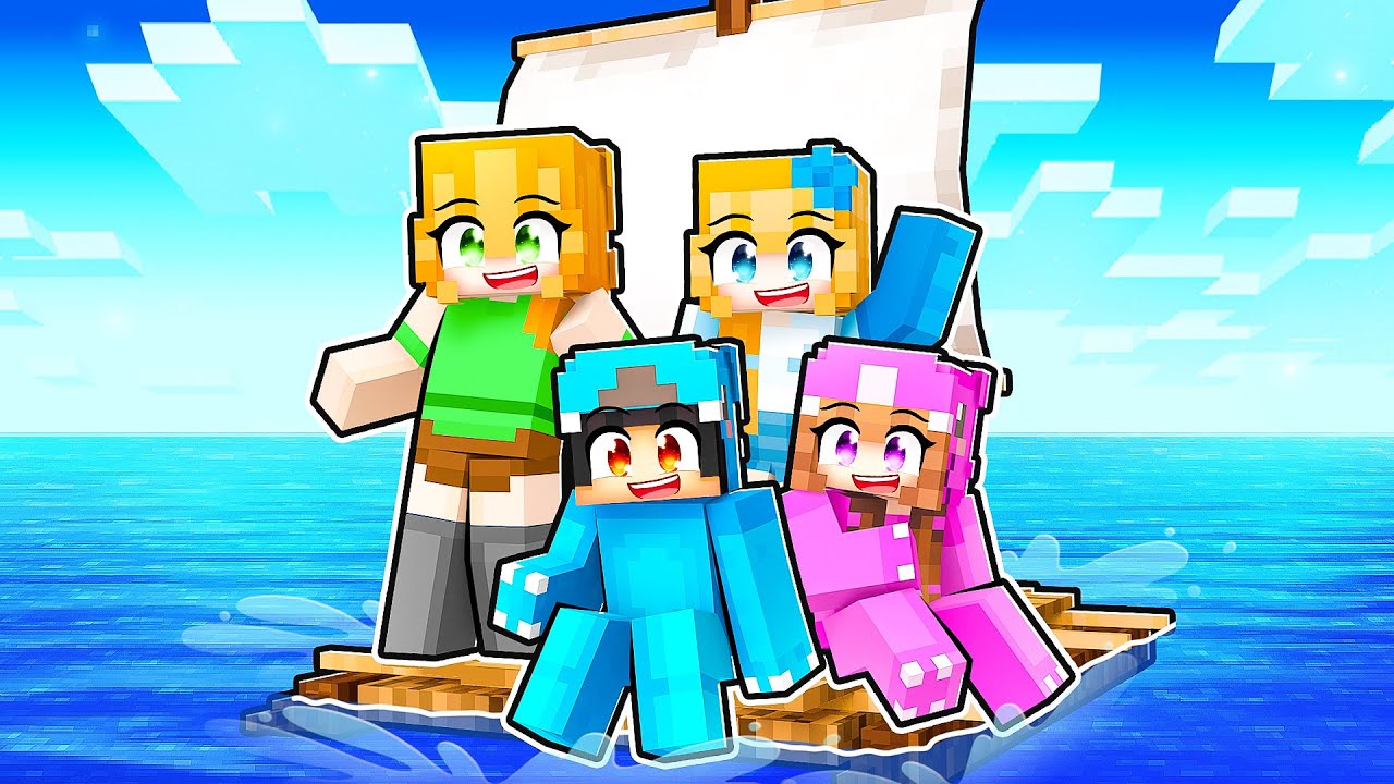 LOCKED on ONE RAFT With CRAZY FAN GIRLS! - YouTube