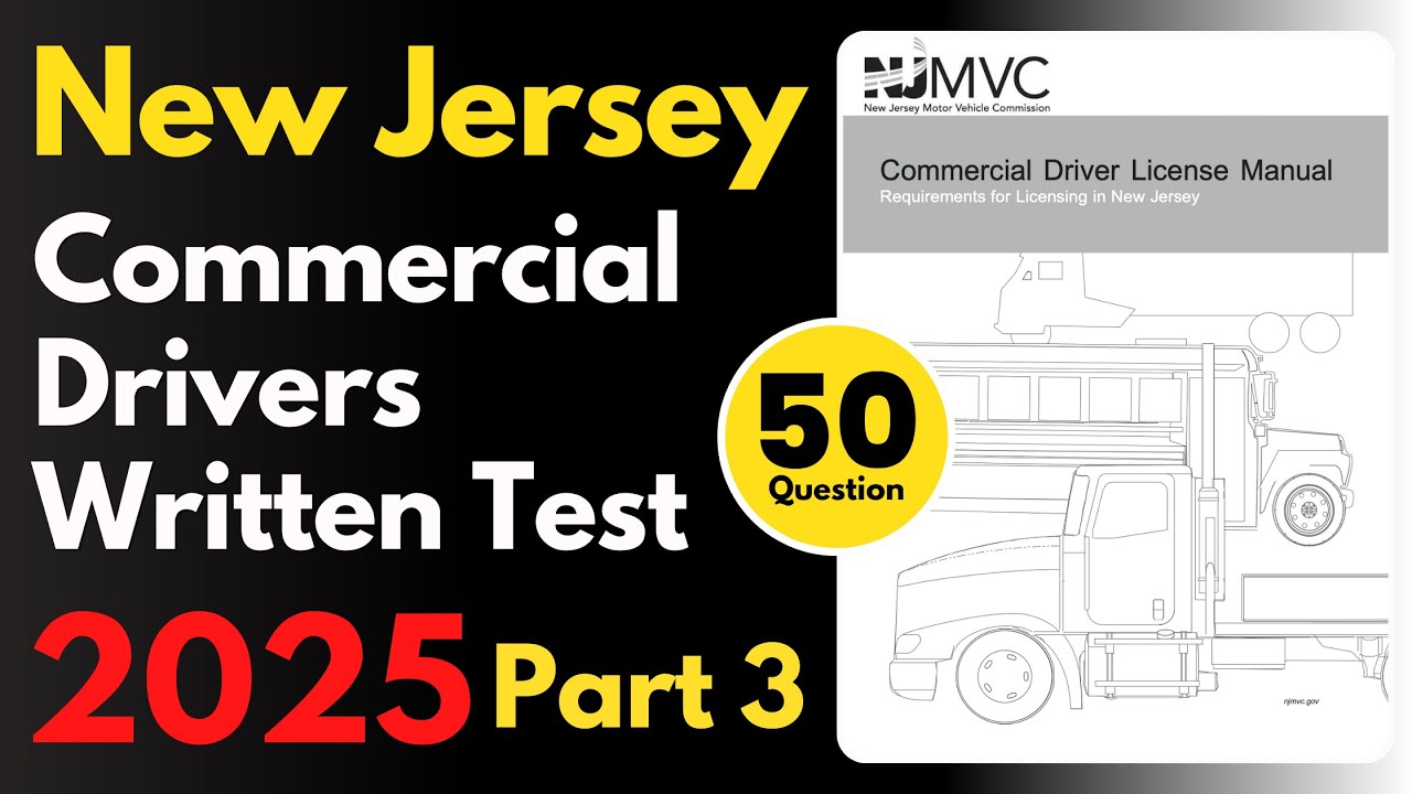 New Jersey Commercial Drivers Written Practice Test | Part 3 | CDL ...