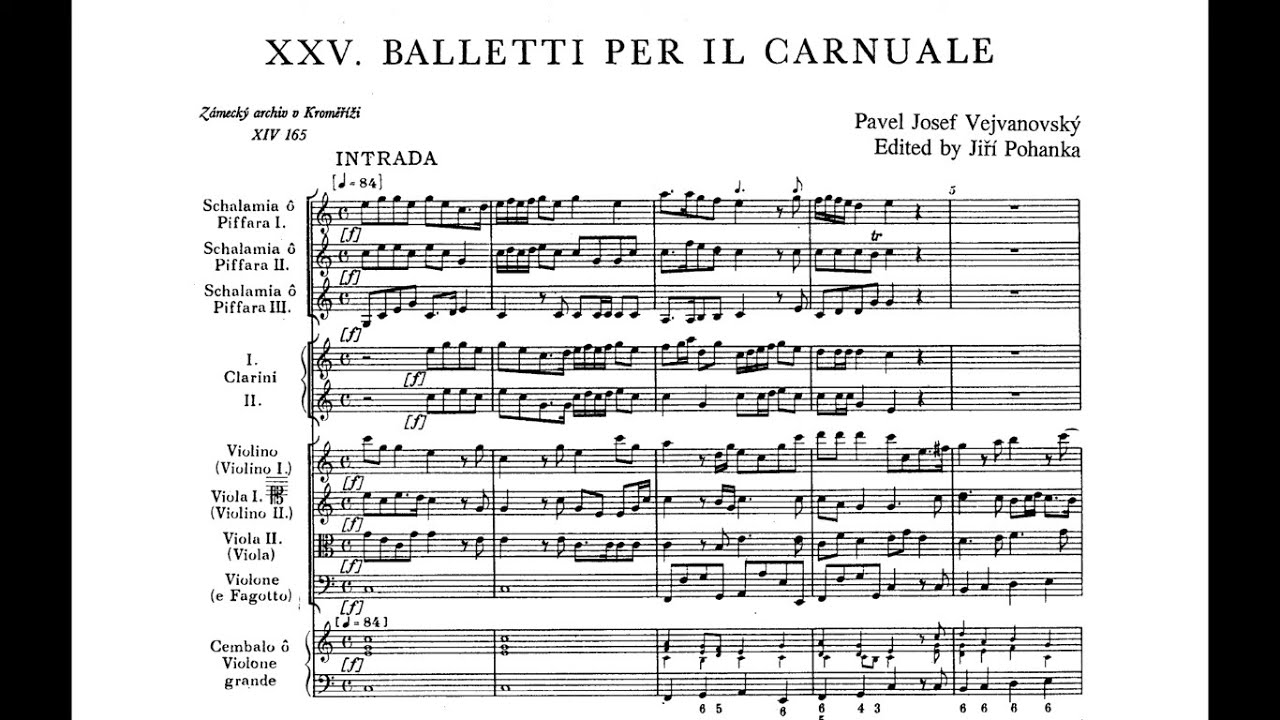Pavel Josef Vejvanovský - Sonata a8 (1660) - YouTube