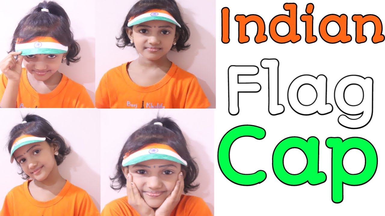 How to make Indian flag cap in tamil/Homemade cap in tamil - YouTube