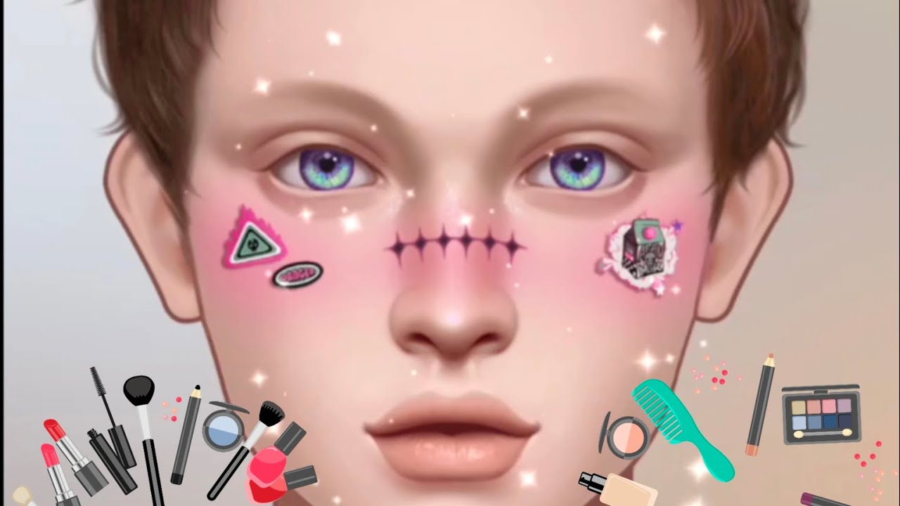 ASMR MAKEUP TRANSFORMATION makeup animation | I made her more beautiful ...