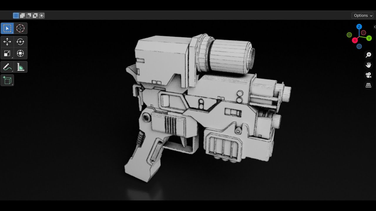 Make a gun - Grid Modeler (blender addon) - YouTube