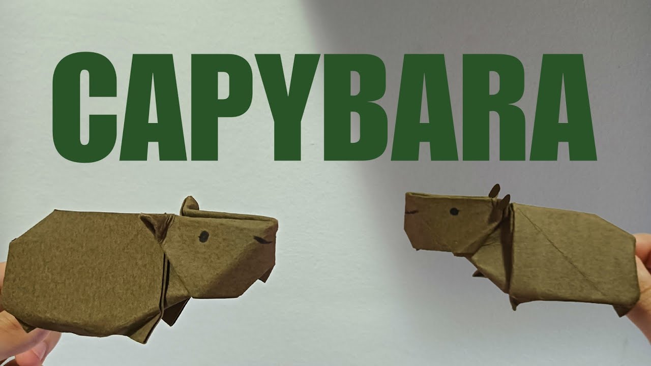 Cómo Hacer un CAPIBARA de Origami 🦫 (Papiroflexia FÁCIL paso a paso ...