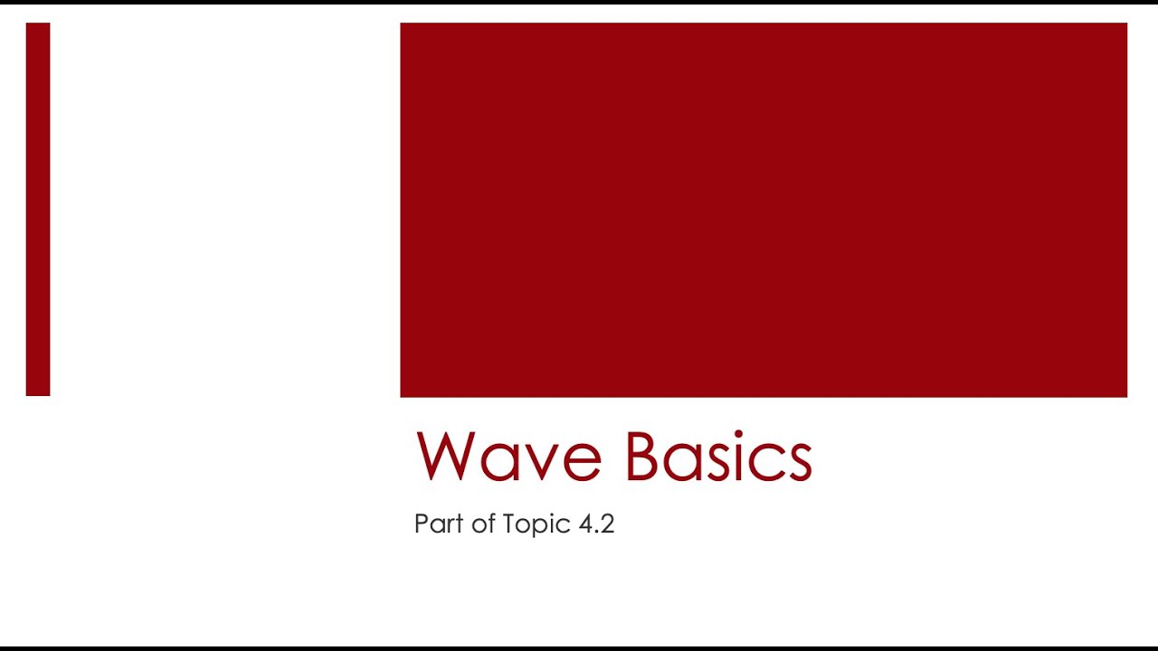 Wave Basics - YouTube