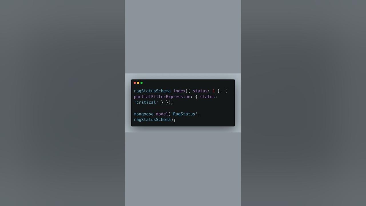 Speed Up Queries with MongoDB Partial Indexes #Database - YouTube
