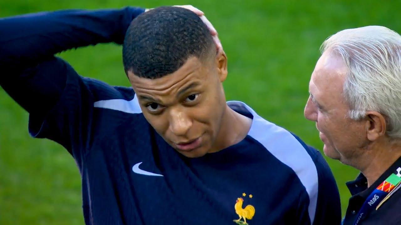 Kylian Mbappe IN THE MOOD 💪 France train ahead of Euro 2024 semi-final ...