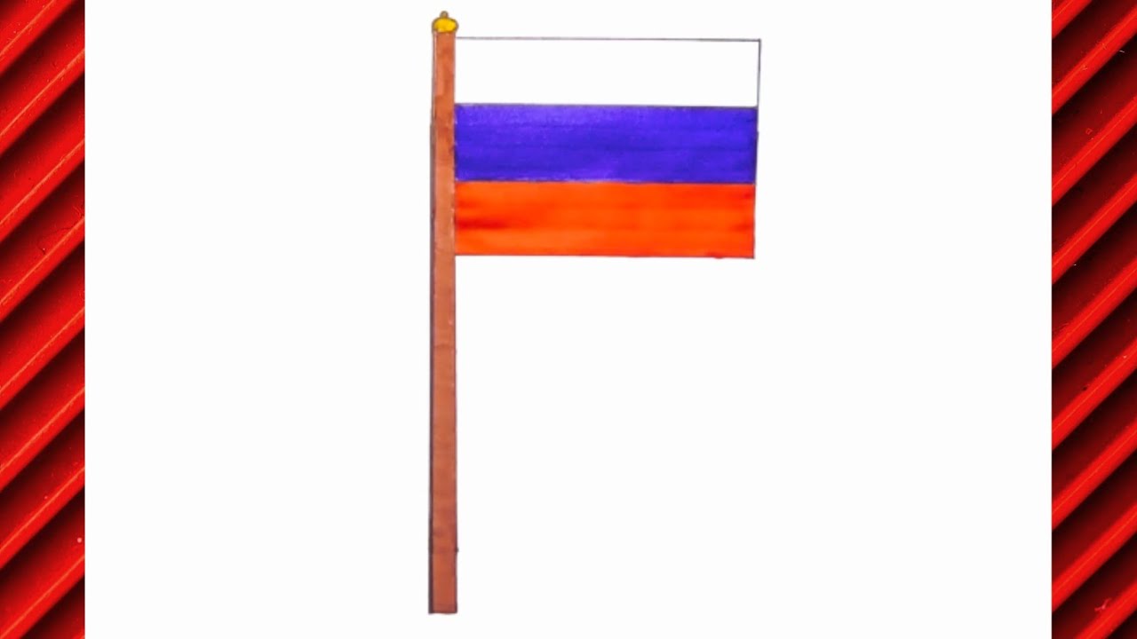 How to Draw a Russia Flag 🇷🇺 Drawing || Very Easy Step By Step For ...