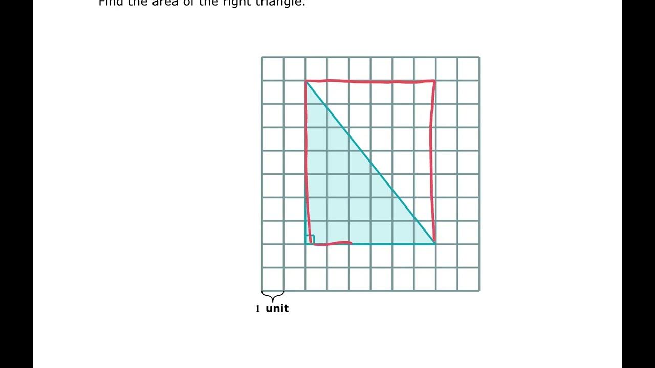 Finding the area of a right triangle on a grid (ALEKS examples) - YouTube