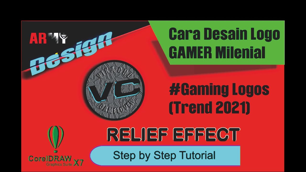 cara Desain Logo Gamer Era Milenial #Gaming Simple Logos-Relief Basic ...