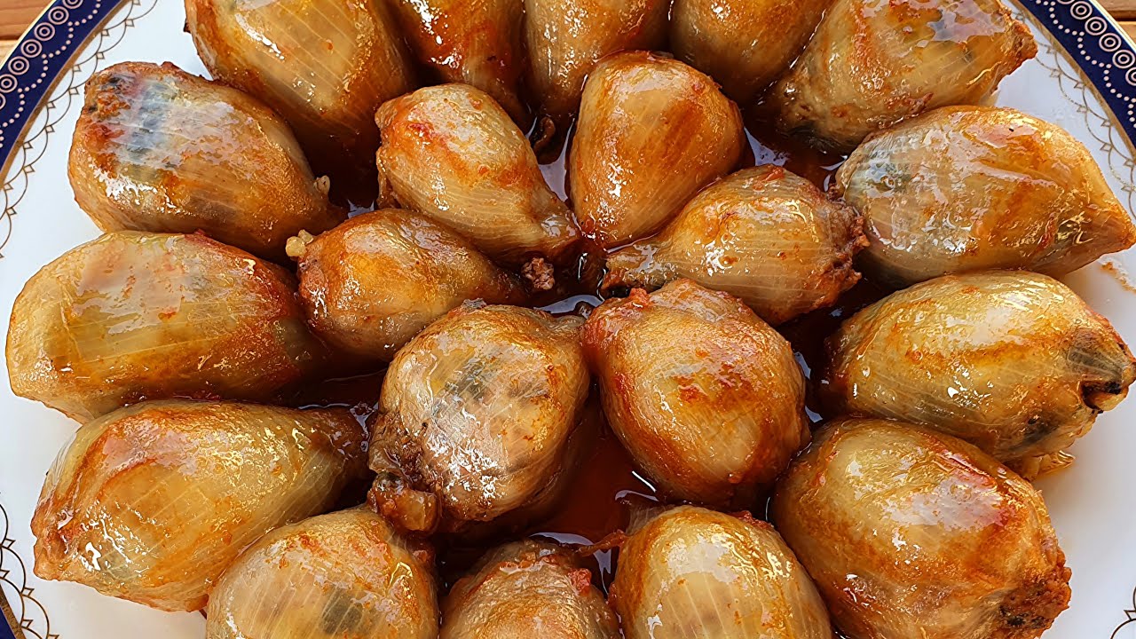 Onion dolma with meat is just PERFECT! Onion dolma recipe - YouTube