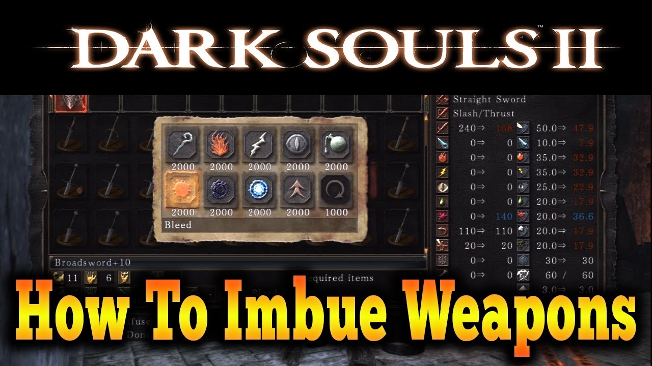Dark Souls 2 - How To Imbue Weapons - YouTube