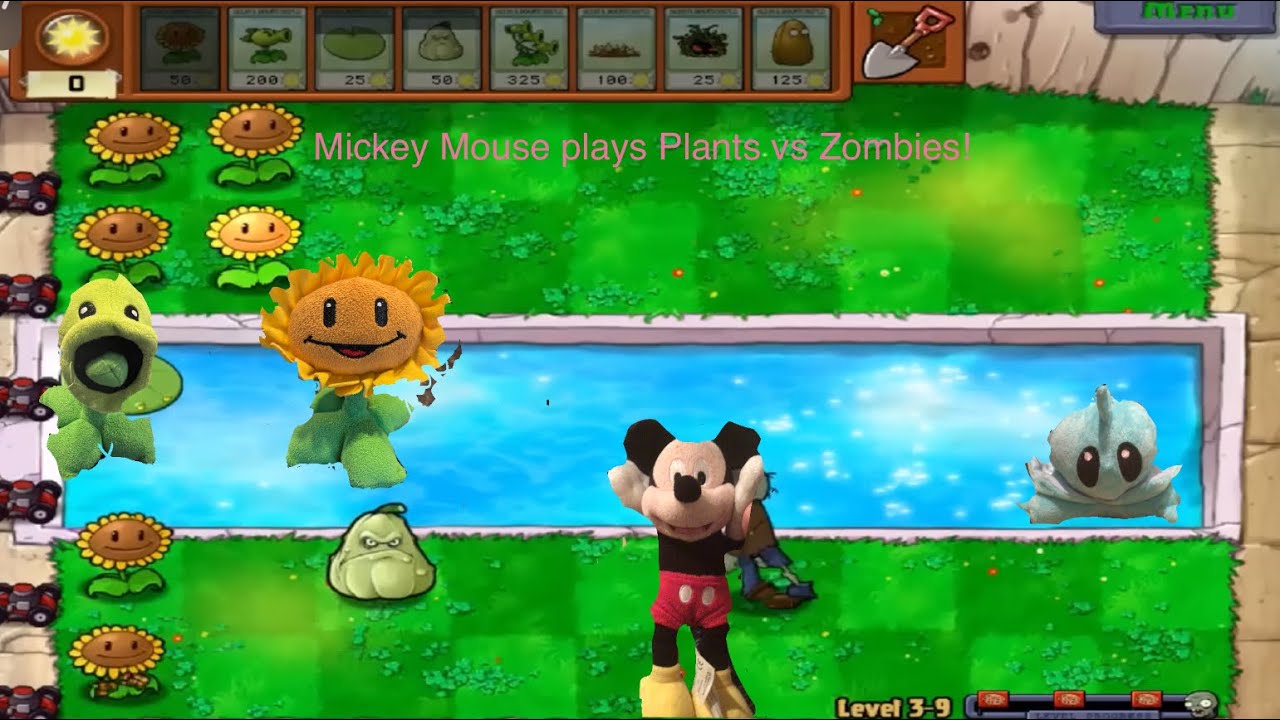 Mickey Mouse plays Plants vs Zombies! - YouTube