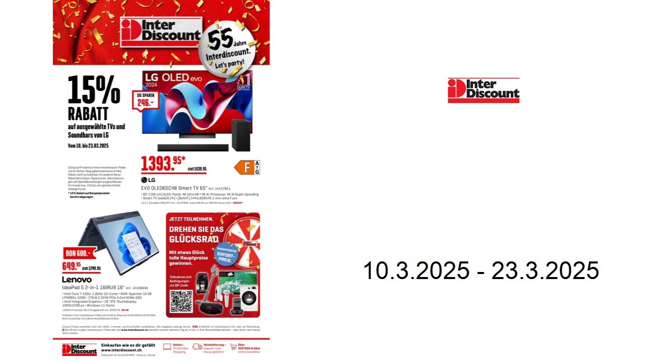 Prospekt Interdiscount - 10.3. - 23.3.2025 - YouTube